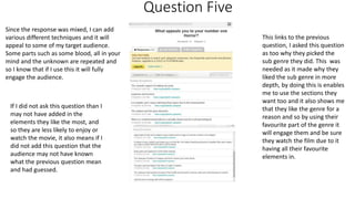 Questionnaire on audience research for horror | PPT