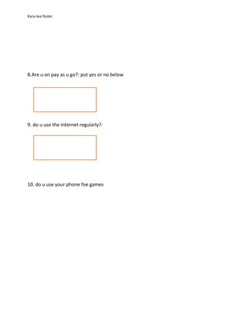 Questionnaire on mobile phones | DOCX