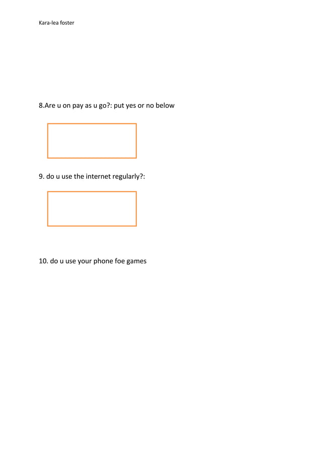 Questionnaire on mobile phones | DOCX | Smartphones | Consumer Electronics