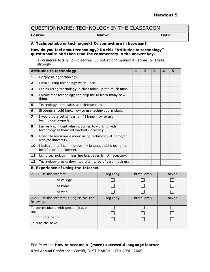 Questionnaire On The Use Of Technology In The Classroom questionnaire-on-the-use-of-technology-in-the-classroom