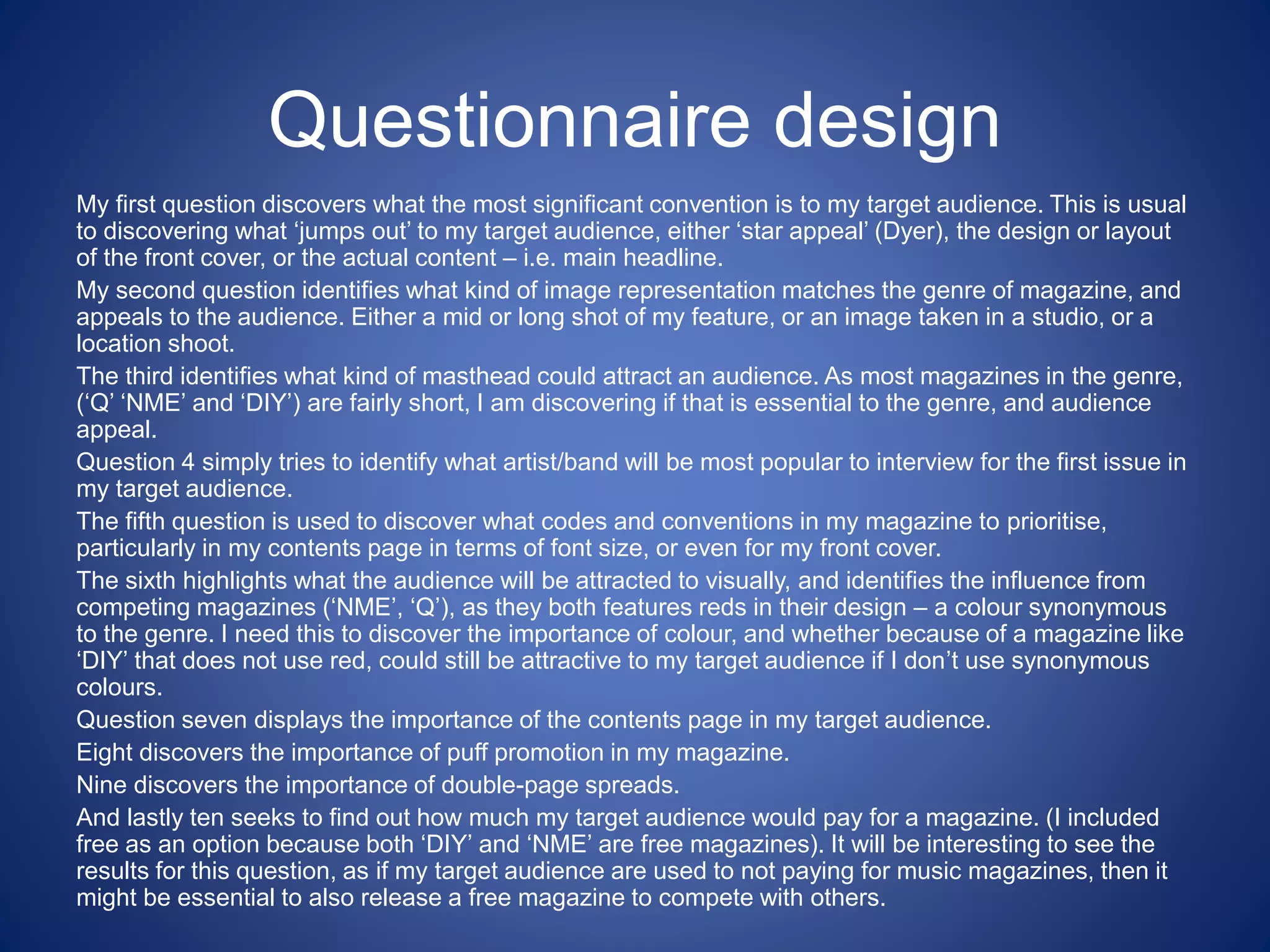 Questionnaire powerpoint | PPTX