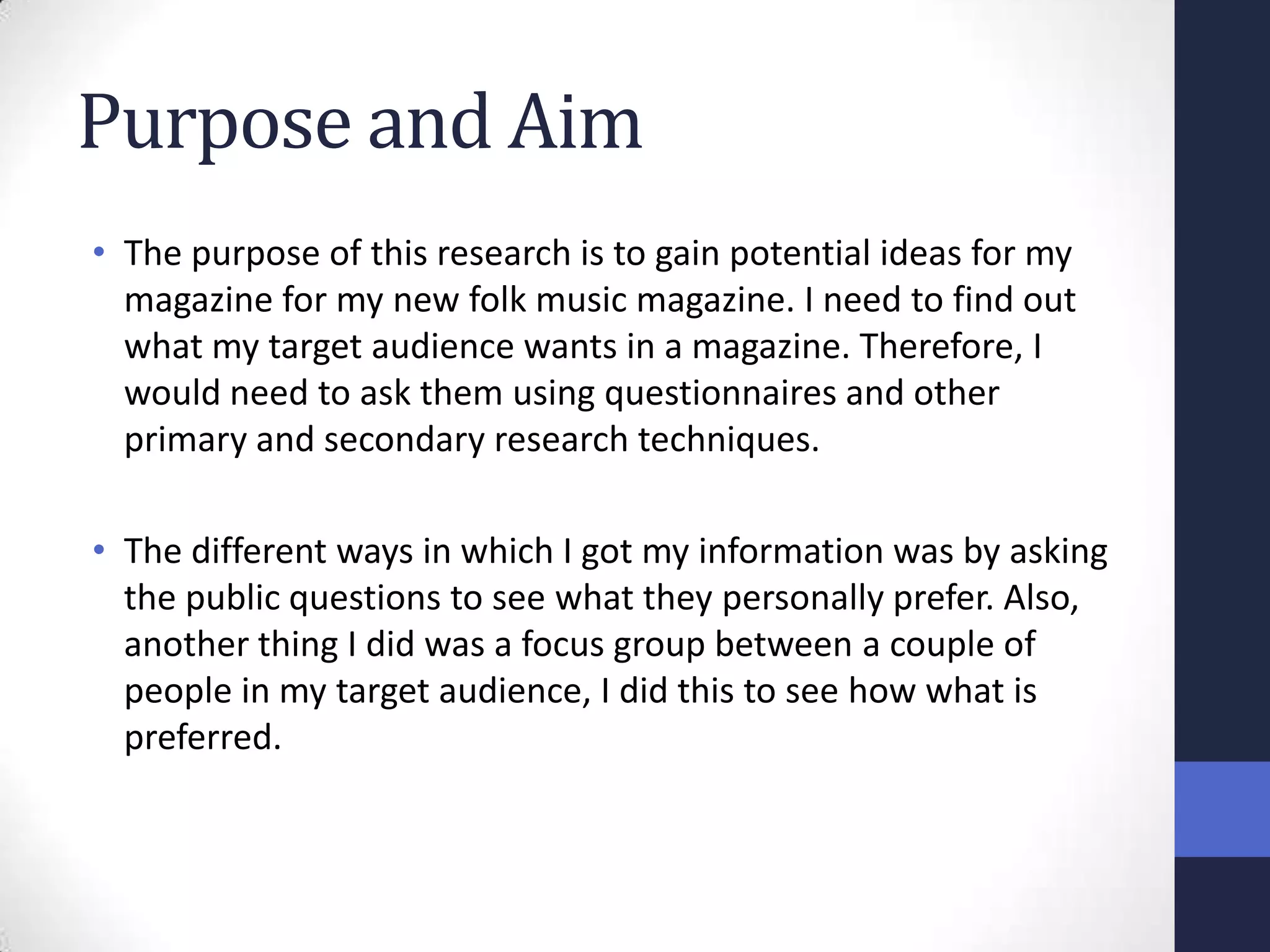 Questionnaire research power point | PPT