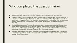 Questionnaire results | PPTX
