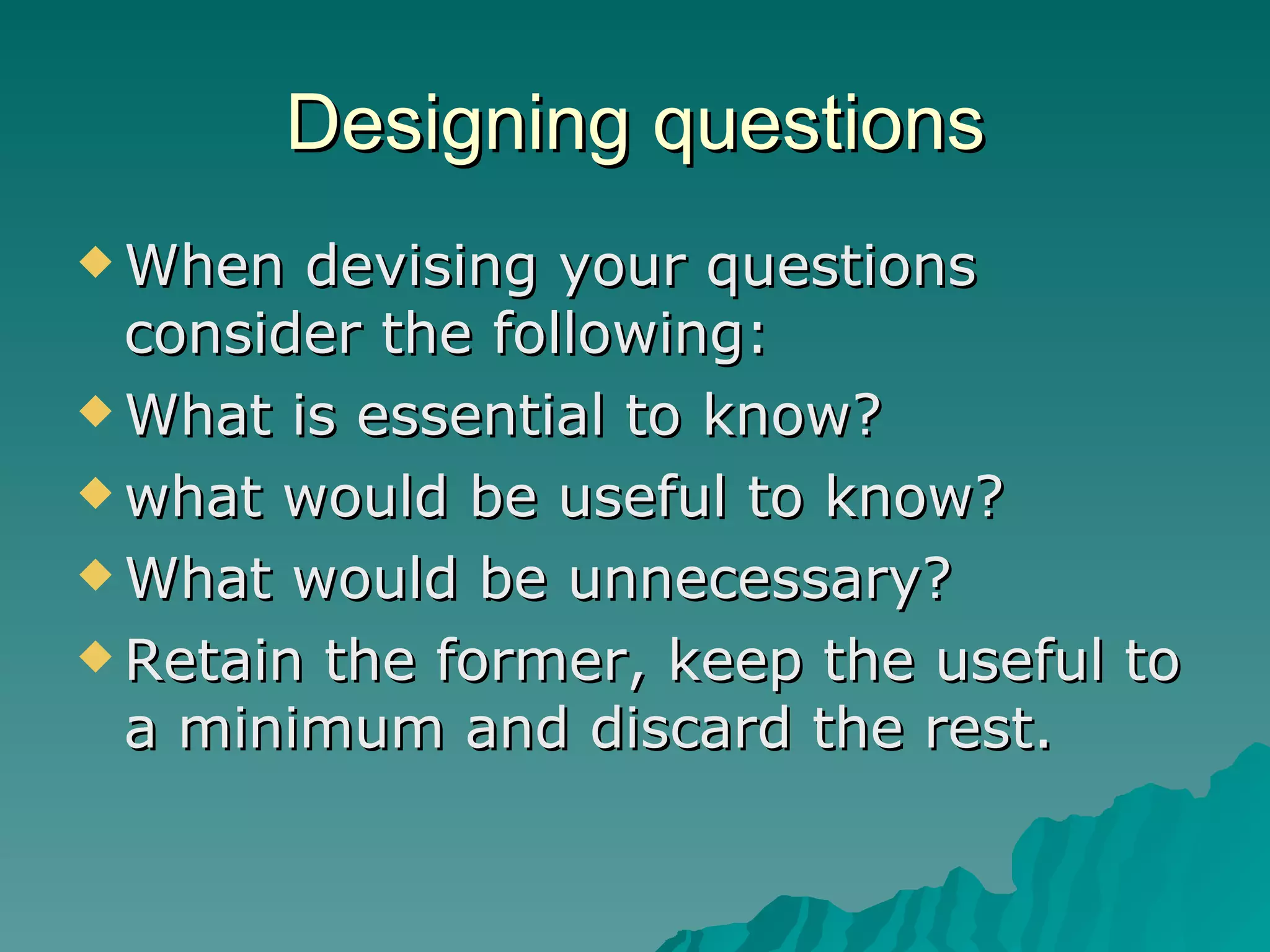 Questionnaire Design | PPT