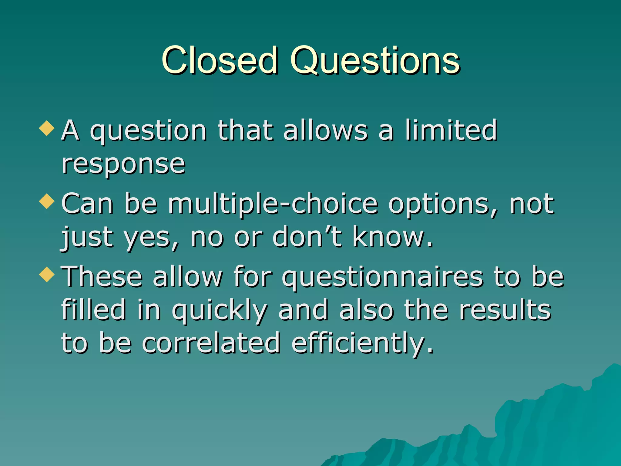Questionnaire Design | PPT