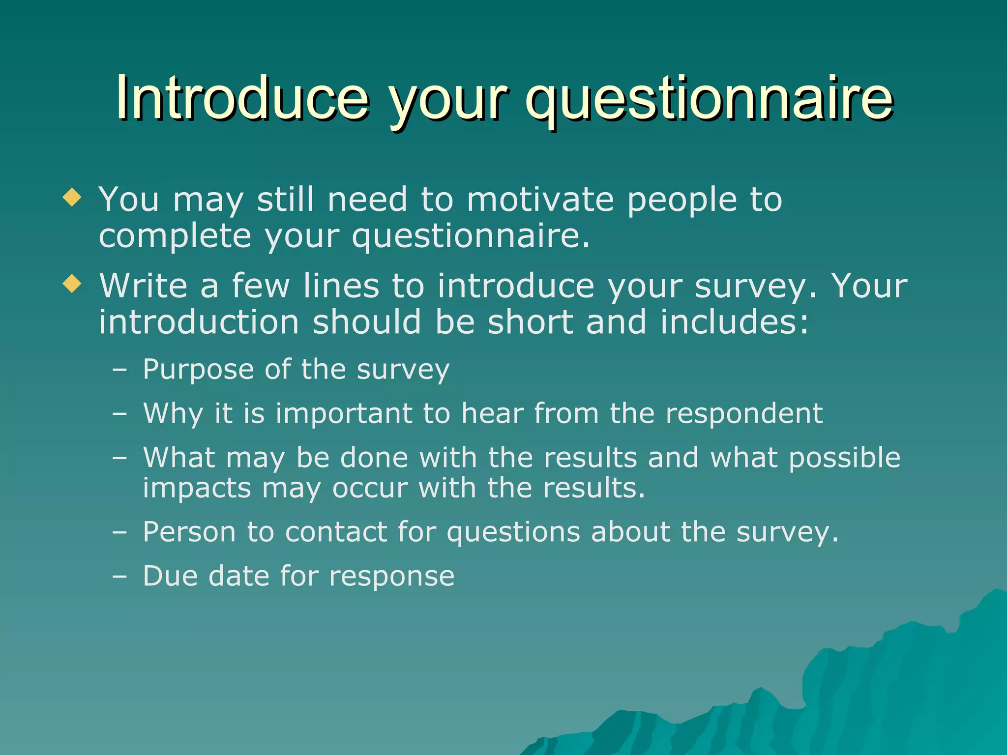 Questionnaire Design | PPT
