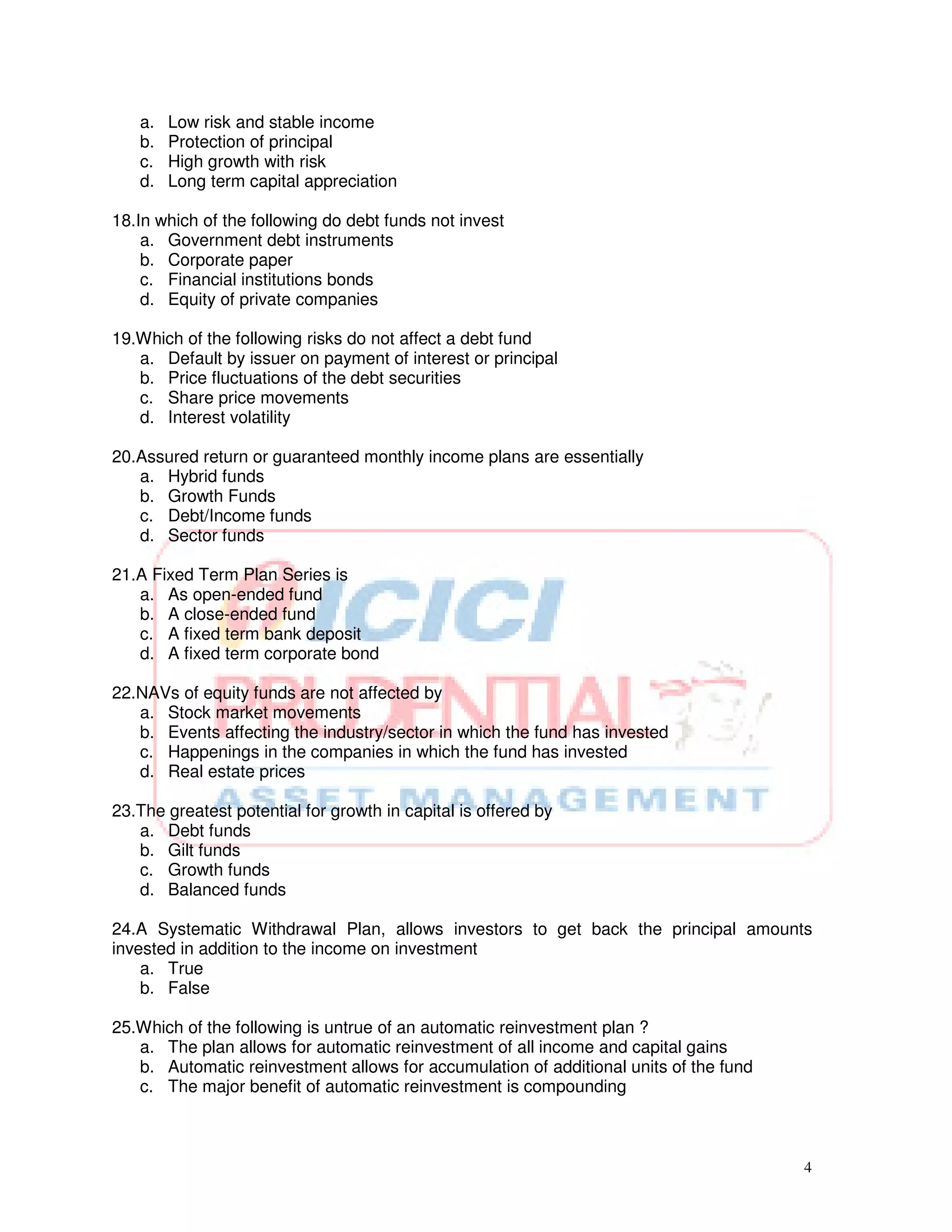 NISM V-A practice Q & A | PDF
