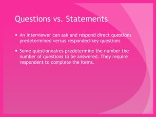 Questionnaires | PPT