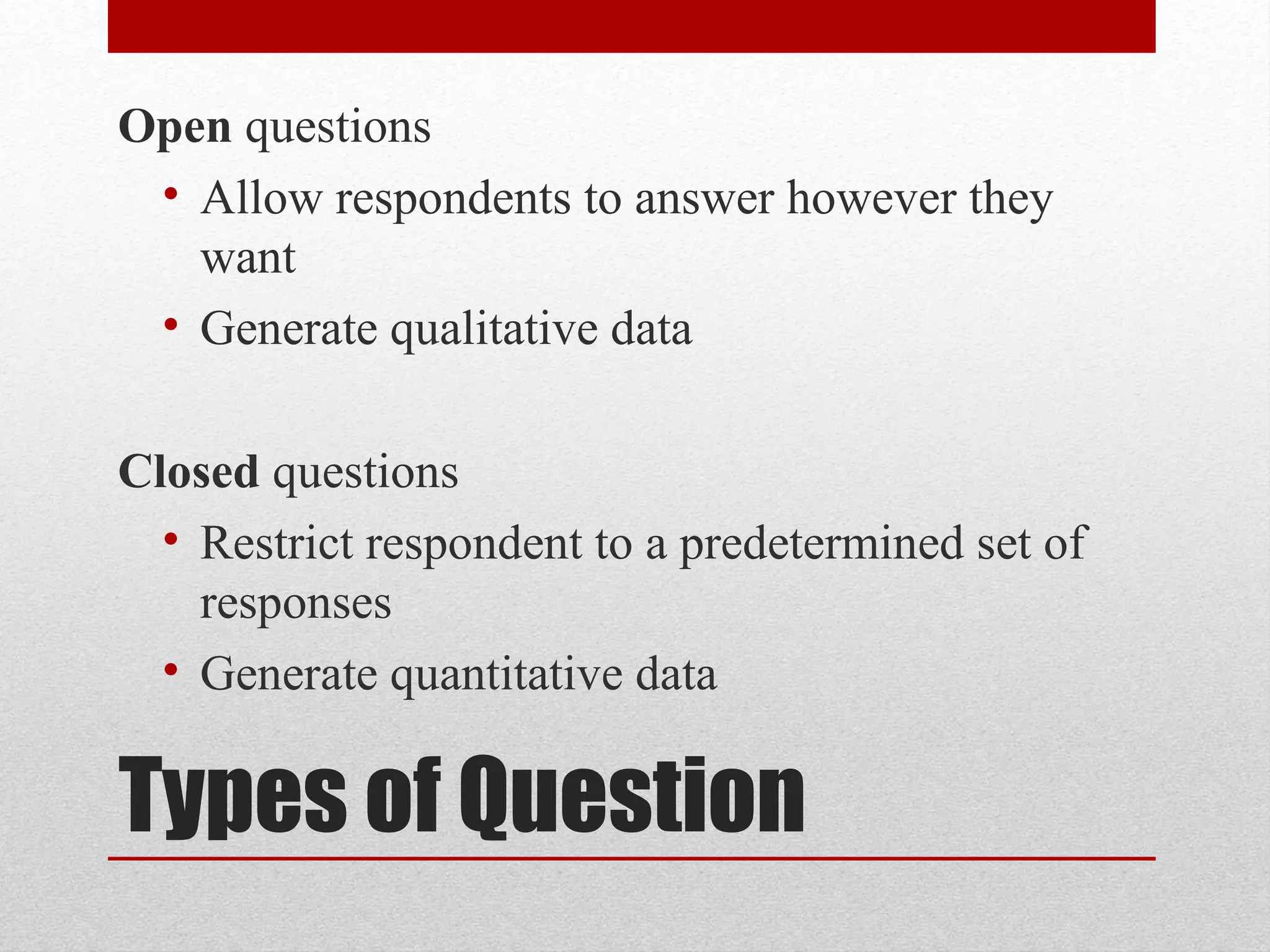 Questionnaires design slides | PPT