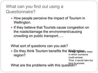 Questionnaires in geography | PPTX
