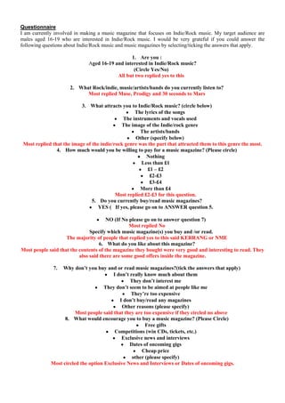 Questionnaire summary | DOCX