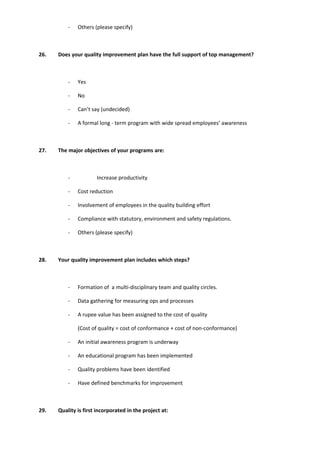 Questionnaire survey | DOC