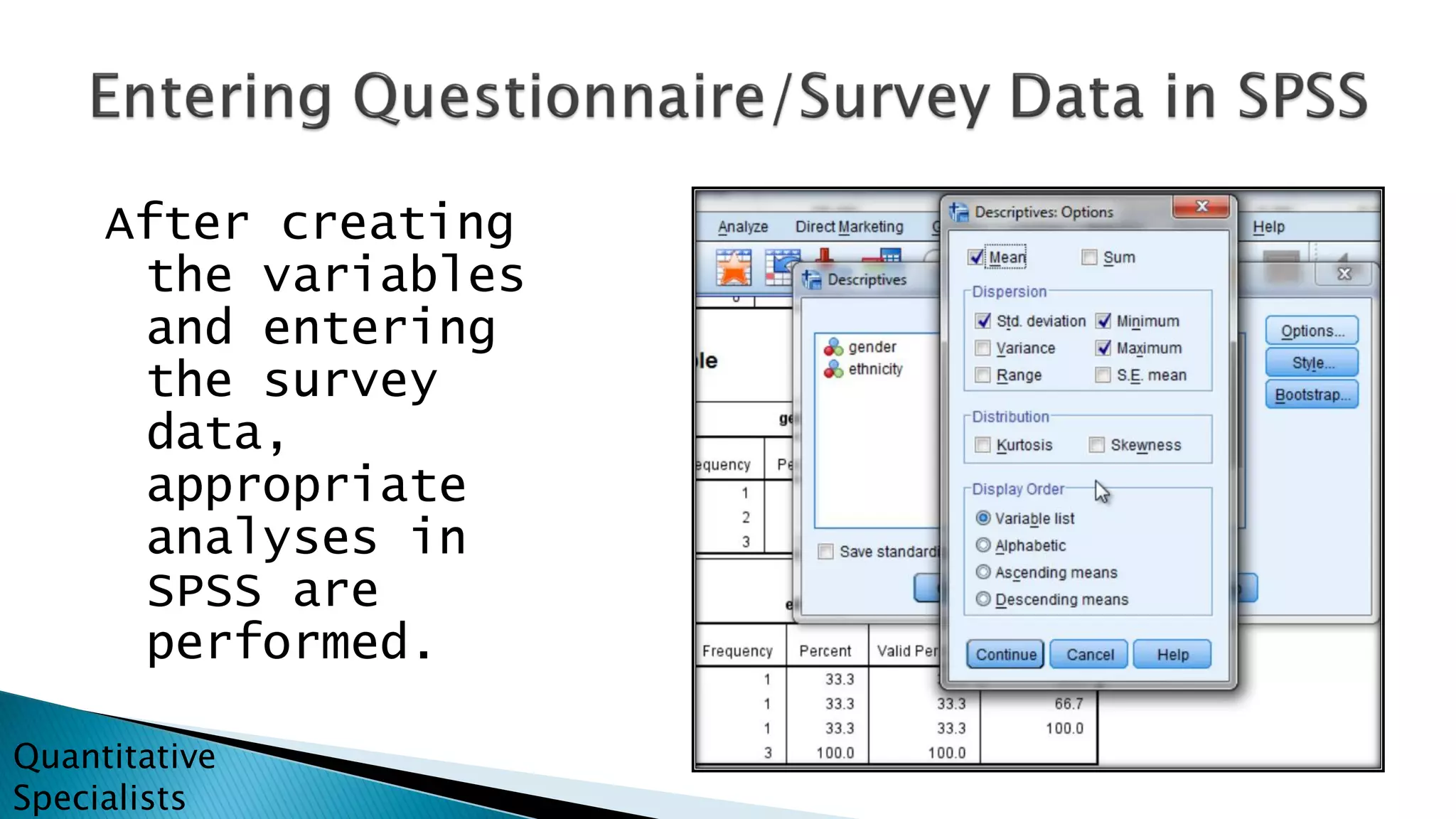 How To Enter And Analyze Questionnaire Survey Data In Spss Ppt
