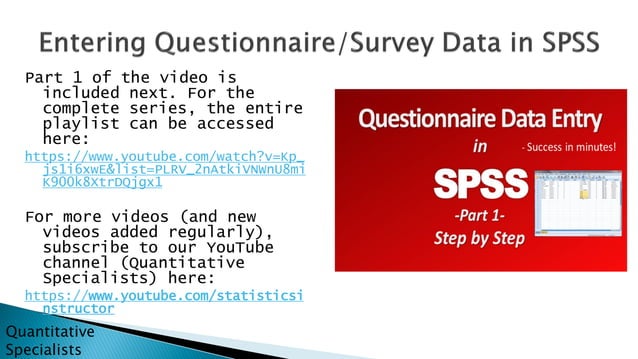 How to enter and analyze questionnaire (survey) data in SPSS | PDF