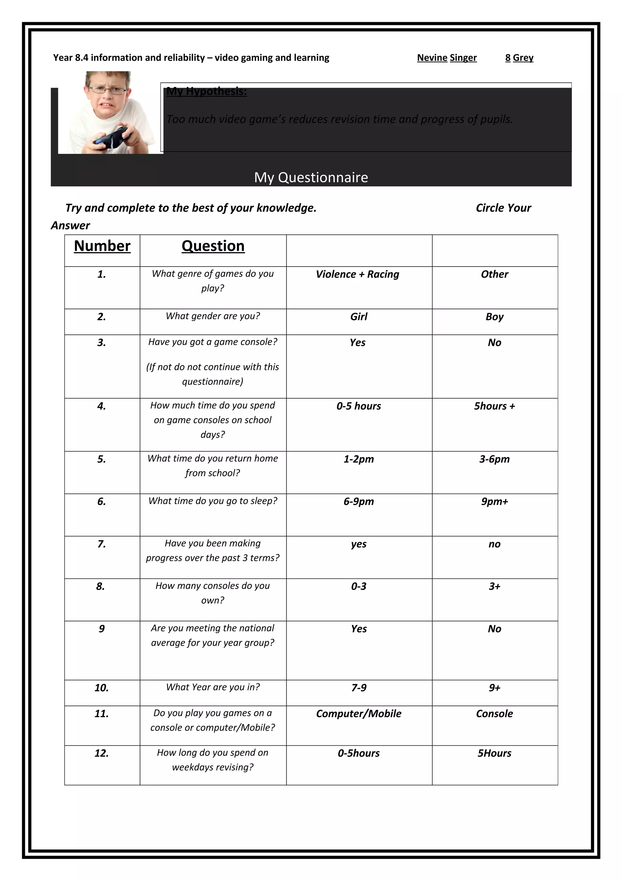 Questionnaire template | PDF