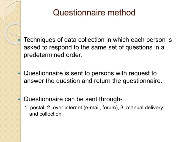 Data Collection tools: Questionnaire vs Schedule | PPTX