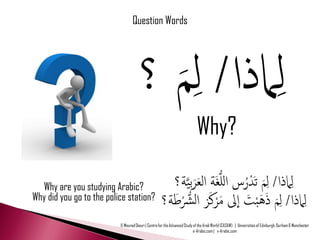 Arabic Grammar: Question Nouns | PDF