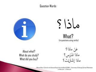 Arabic Grammar: Question Nouns | PDF
