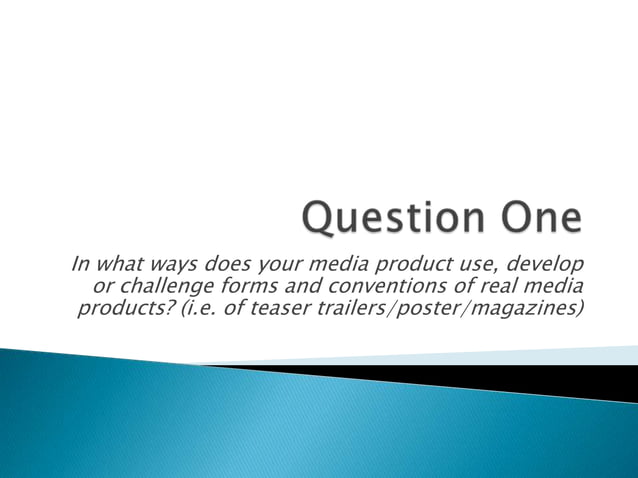 Question one Evaluation | PPTX