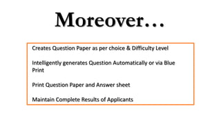 Automatic Question Paper Generator | PPTX