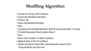 Automatic Question Paper Generator | PPTX