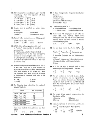 CA CPT Question paper june 2014 | PDF | Business Accounting & Finance ...