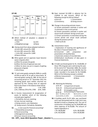 CA CPT Question paper june 2014 | PDF | Business Accounting & Finance ...