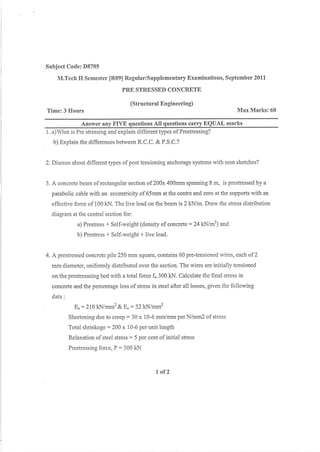 mtech Question papers 2011 | PDF