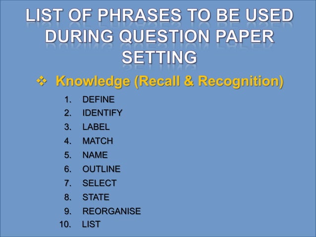 Question paper setting | PPTX | Standardized Testing | Educational ...