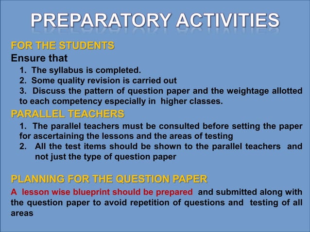 Question paper setting | PPTX | Standardized Testing | Educational ...