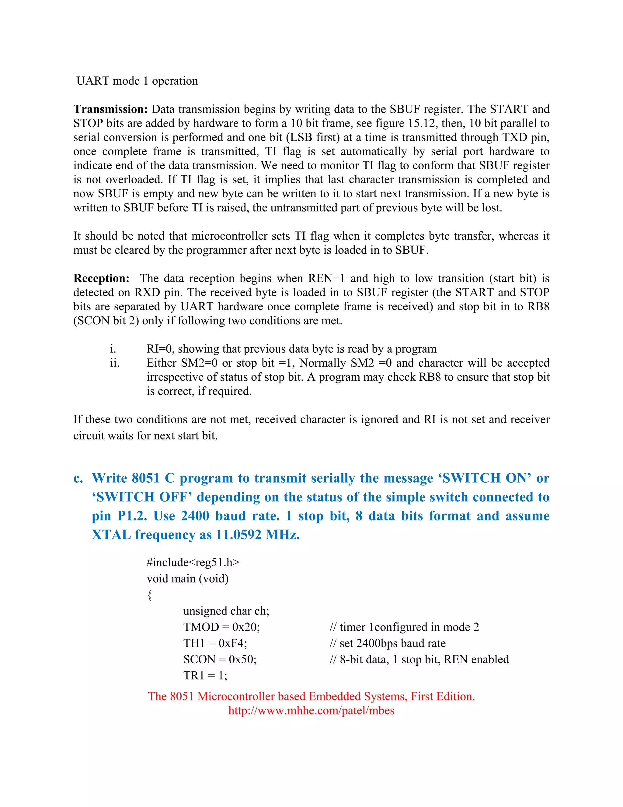 Question paper with solution the 8051 microcontroller based embedded systems june_july 2013 vtu ...