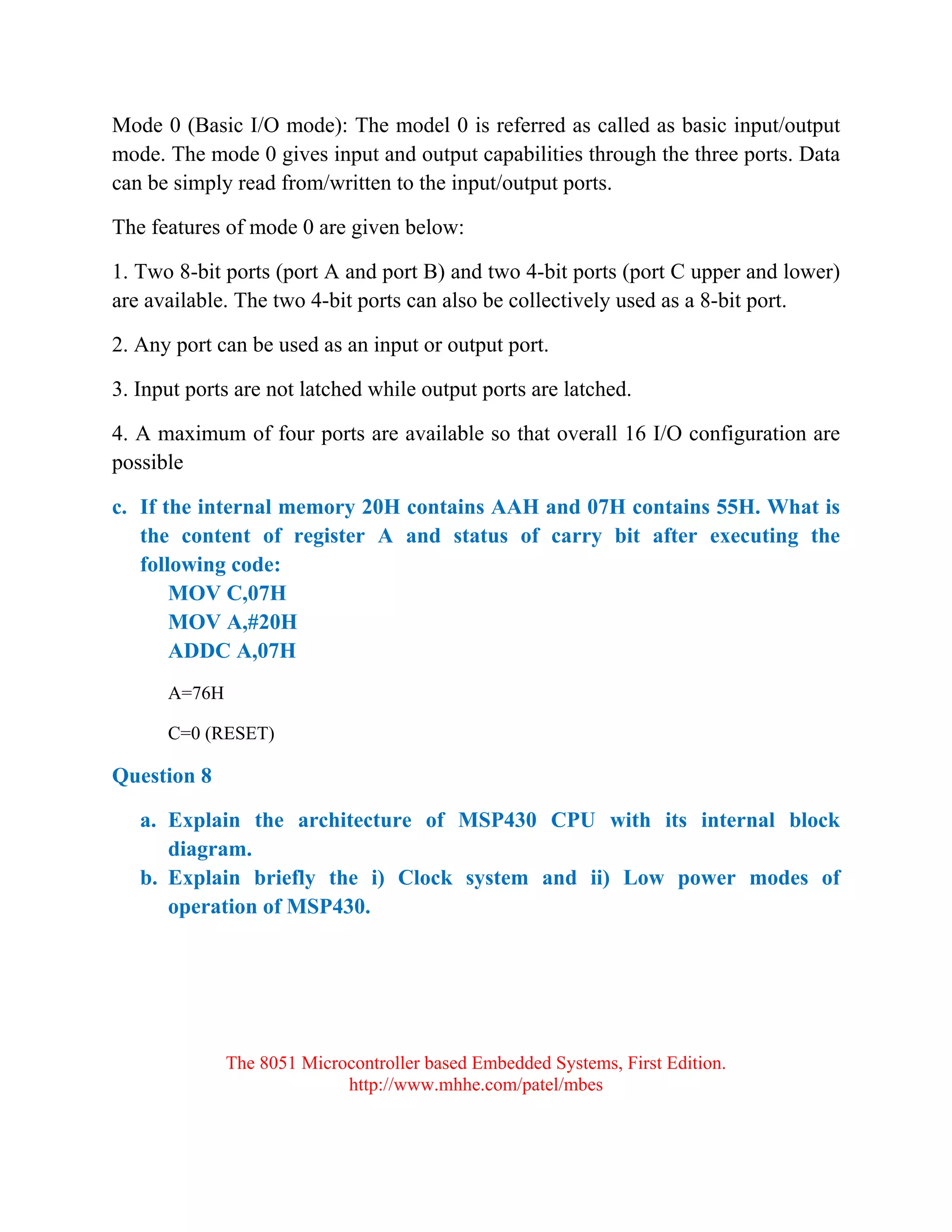 Question paper with solution the 8051 microcontroller based embedded systems june_july 2013 vtu ...