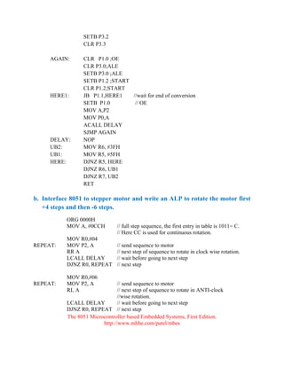 Question paper with solution the 8051 microcontroller based embedded ...