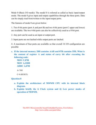 Question paper with solution the 8051 microcontroller based embedded systems june_july 2013 vtu ...