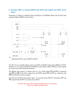 Question paper with solution the 8051 microcontroller based embedded systems june_july 2013 vtu ...