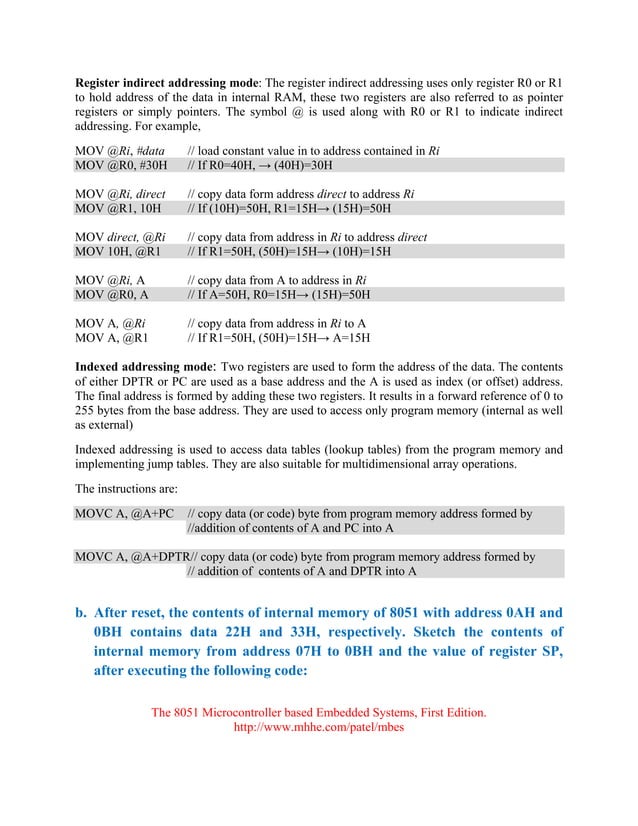 Question paper with solution the 8051 microcontroller based embedded systems june_july 2013 vtu ...