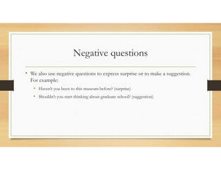 Question patterns | PPT