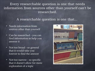 Research Questions | PPT