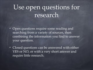 Research Questions | PPT