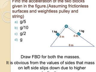 Masses on a slope connected with string | PPTX | Physics | Science