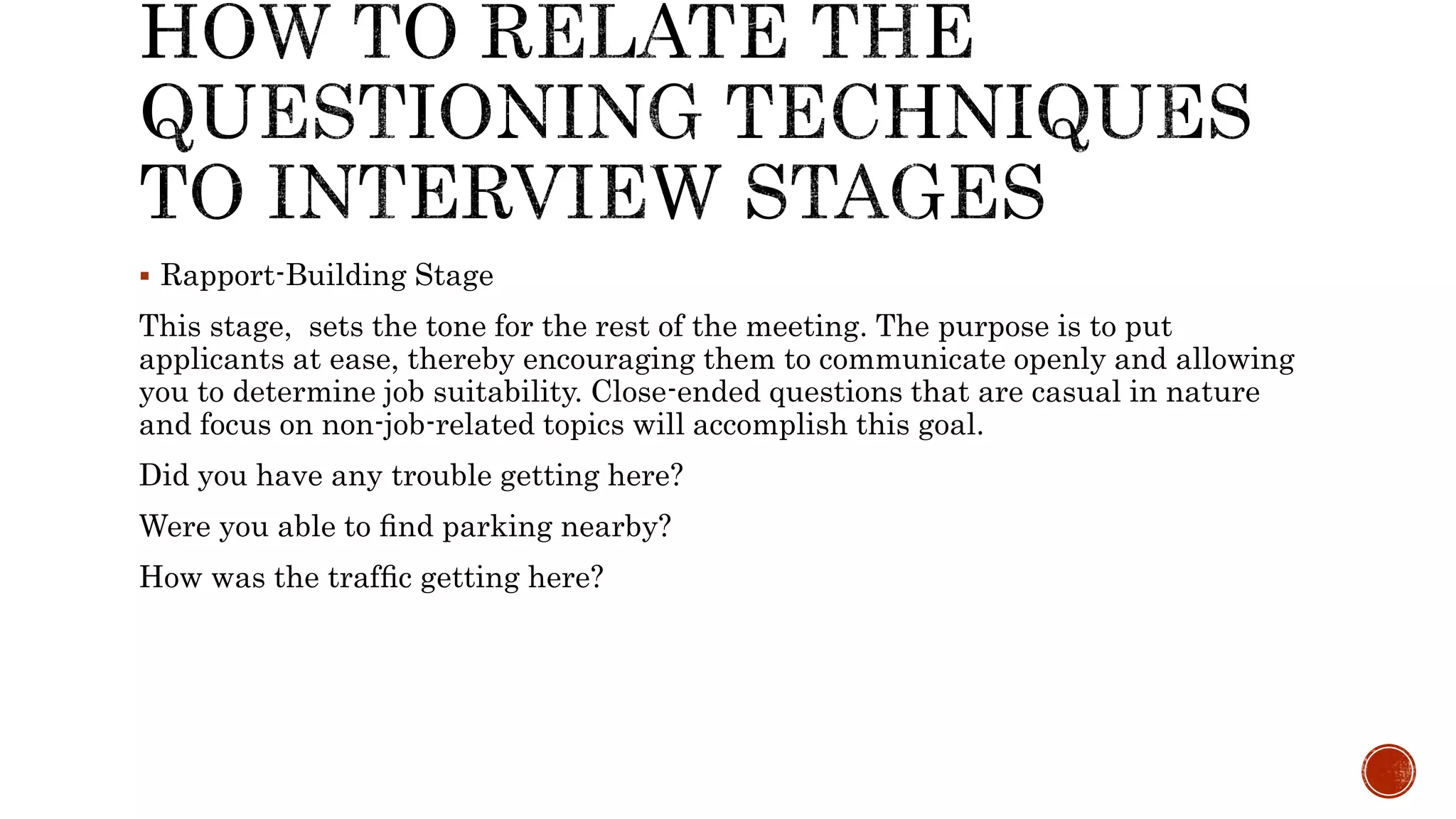 Types of questions for interview | PPTX