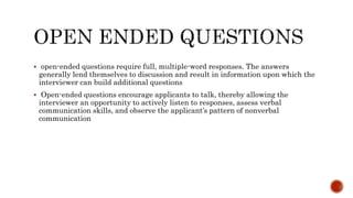 Types of questions for interview | PPTX