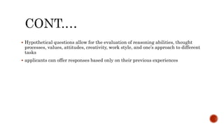 Types of questions for interview | PPTX