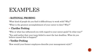 Types of questions for interview | PPT