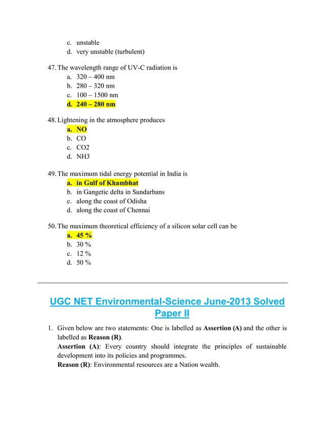 UGC NET Environmental Science - Paper 2.pdf