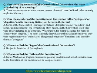 Questions and Answers of Constitutional | PPTX