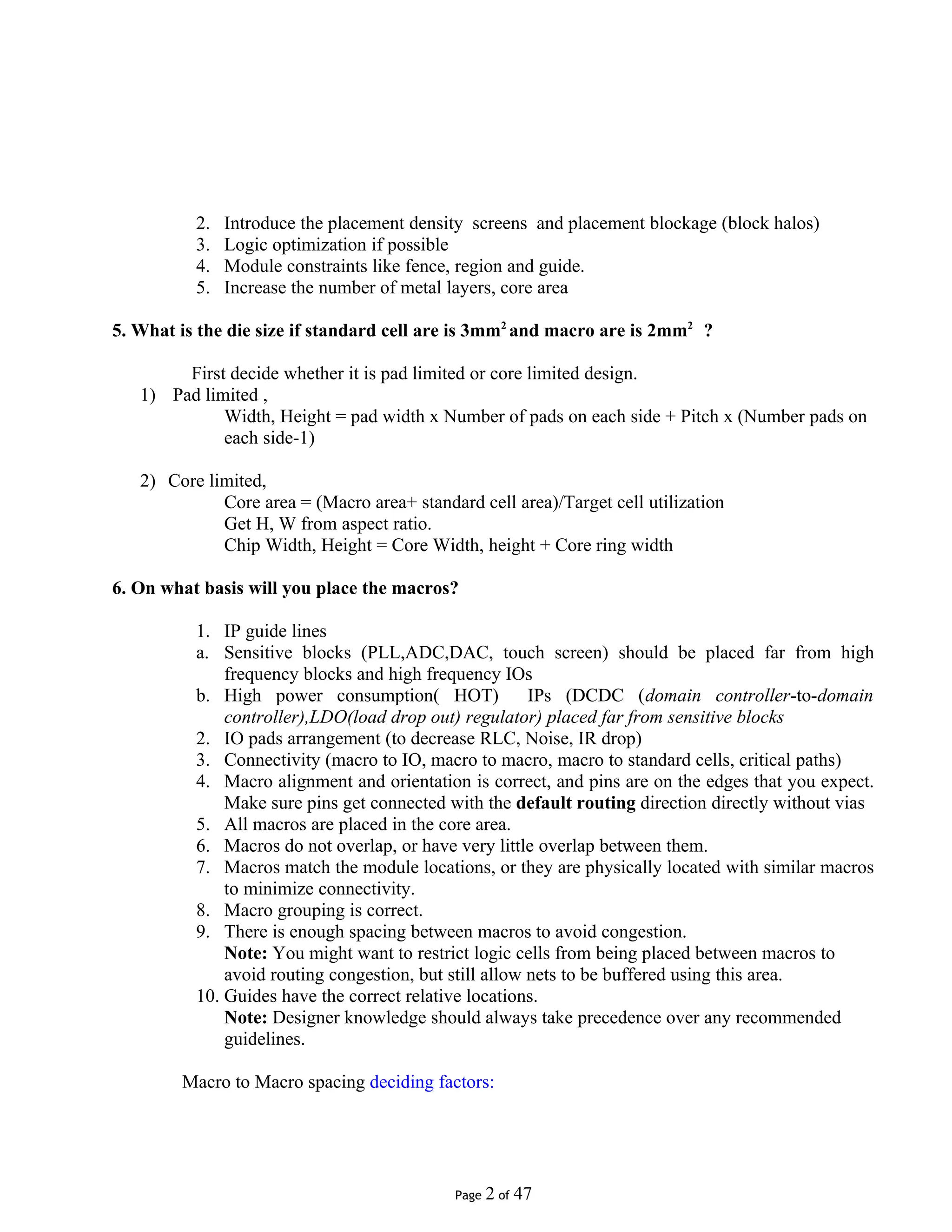 Floor Plan, Placement Questions and Answers | PDF