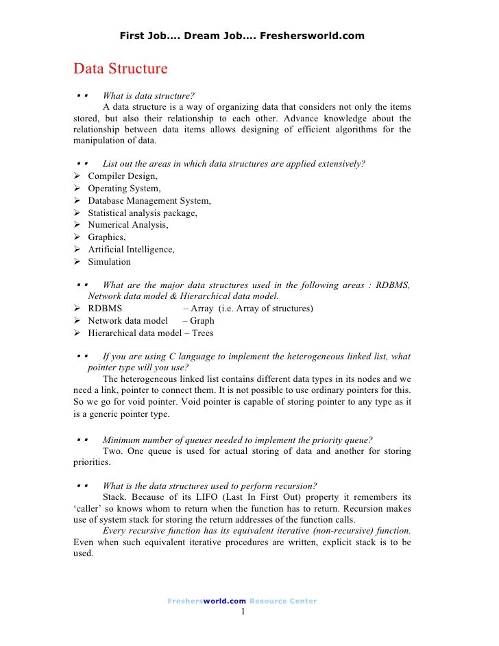 Questions datastructures-in-c-languege