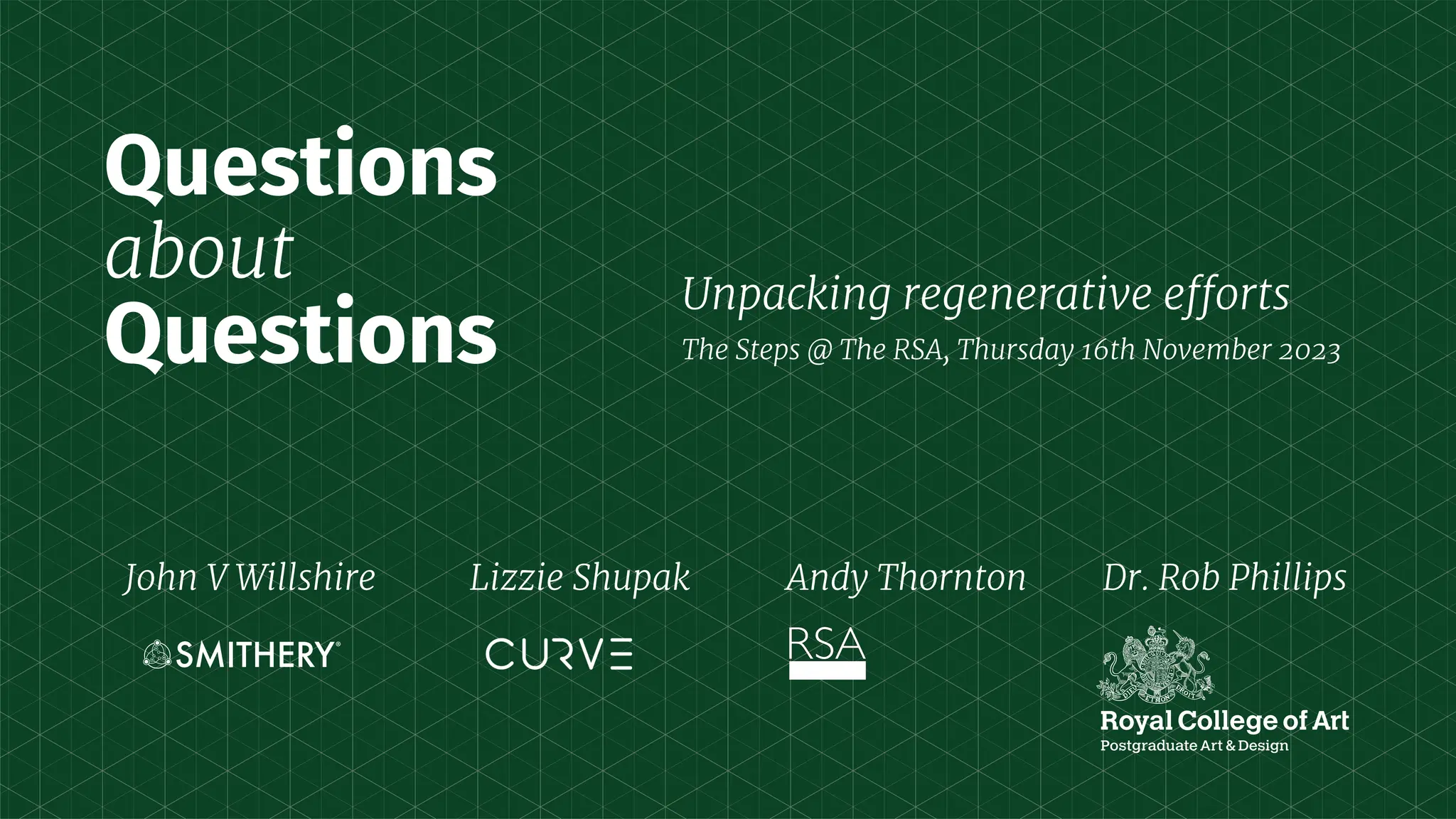 Exploring Regenerative Ideas at The RSA - Questions About Questions | PPT