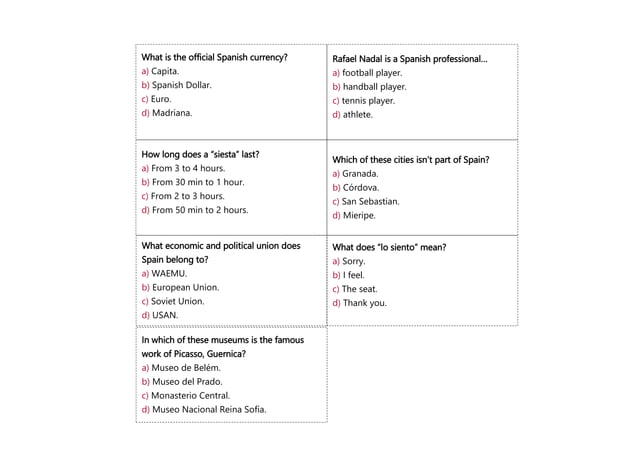 Questionsabout spain | PPT